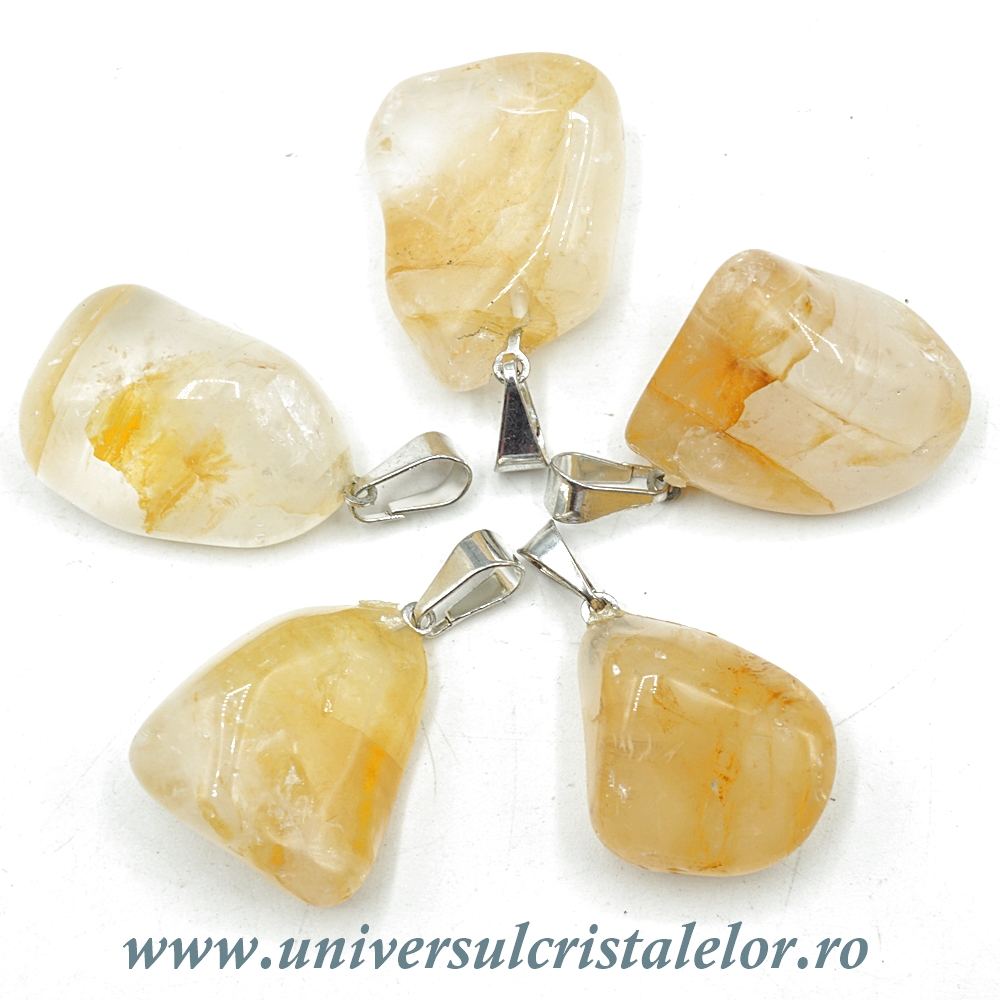 Pandantiv cuart cu limonit - Universul Cristalelor